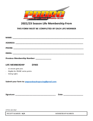 Fillable Online 5.Life Membership Change Form Fax Email Print - pdfFiller