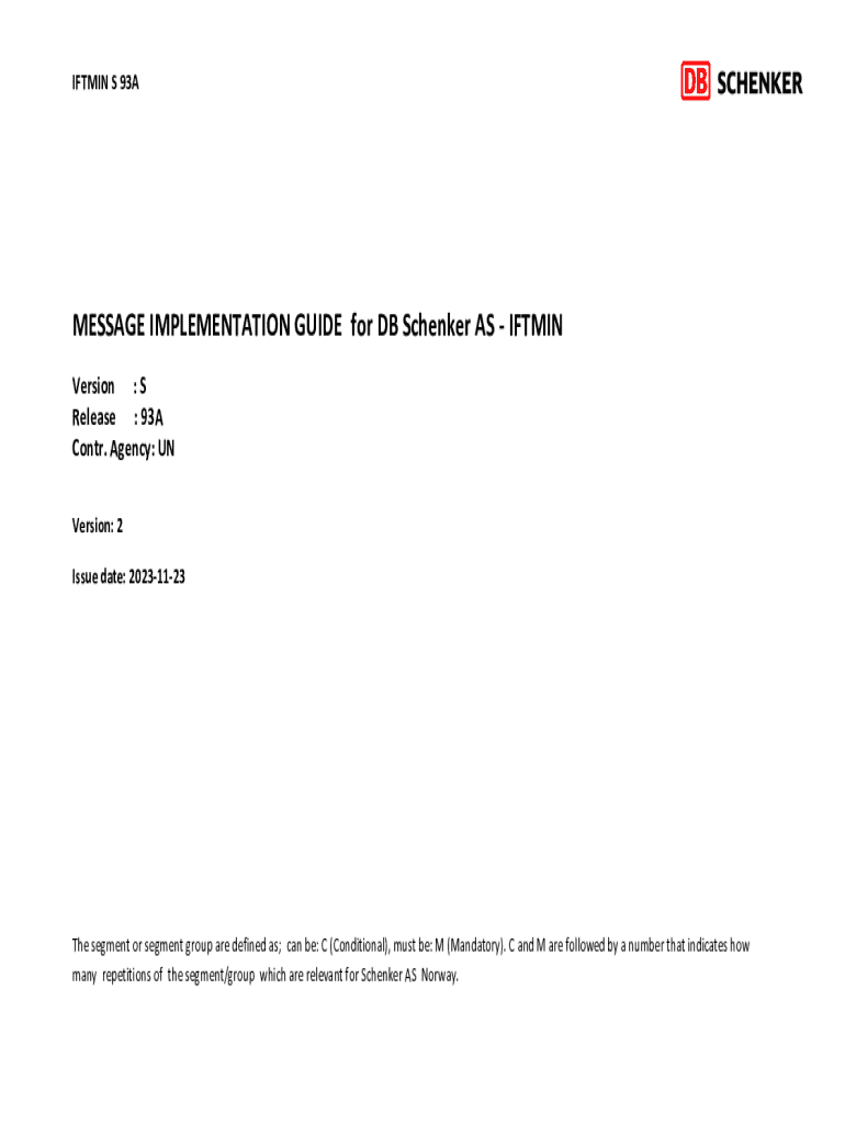 Fillable Online SAP Business Network EDIFACT IFTMIN D96A Outbound ...