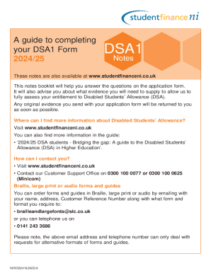 Fillable Online A guide to completing your DSA1 Form Fax Email Print - pdfFiller