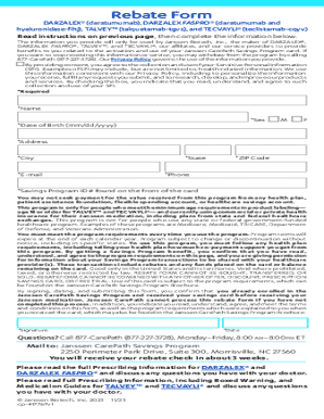 Fillable Online Treatment Administration Rebate Program Rebate Form Fax ...