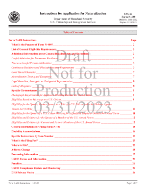 Fillable Online Form N-400 Instructions Fax Email Print - pdfFiller