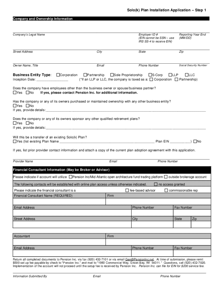 Fillable Online Plan Installation Application Fax Email Print - pdfFiller