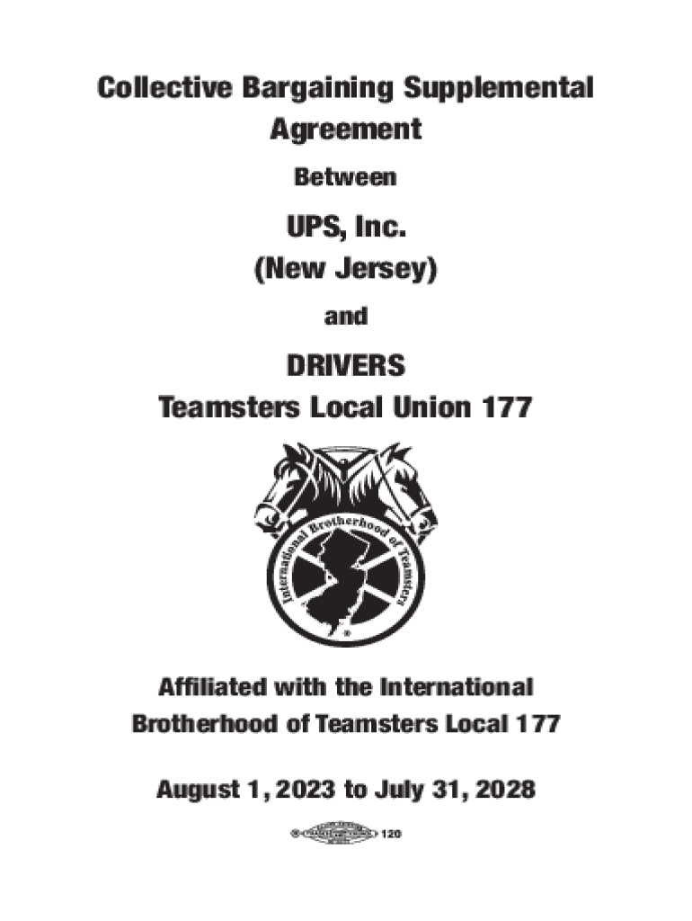 Fillable Online Collective Bargaining Supplemental Agreement UPS, Inc ...