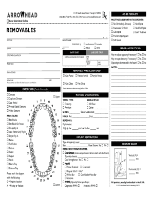 Fillable Online Arrowhead-Removable-Rx-Form- ... Fax Email Print ...