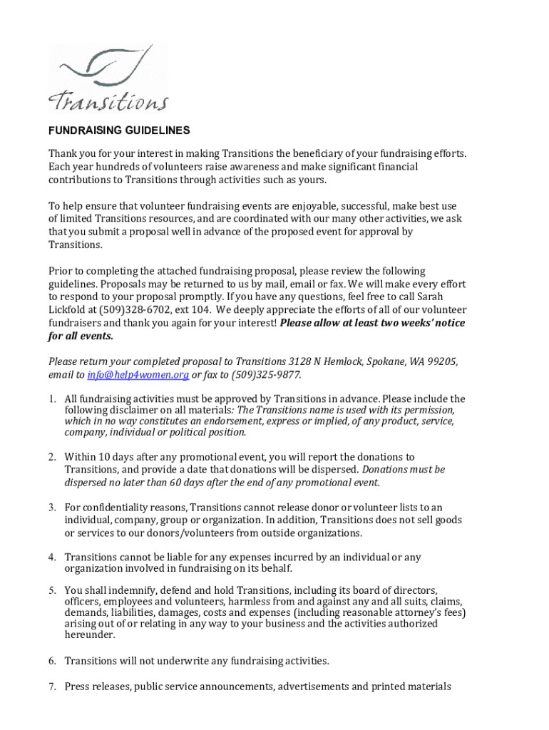 Fillable Online From Start to Finish: How to Plan a Walkathon ...