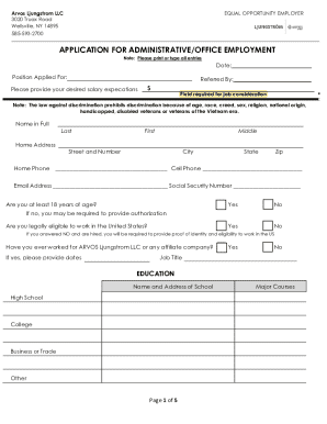 Fillable Online Administrative Office Application Fax Email Print ...