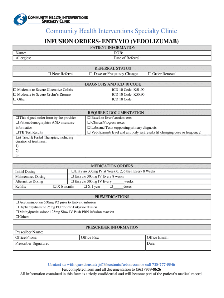 Fillable Online Vedolizumab (Entyvio) - Medical Clinical Policy ...