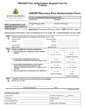 Fillable Online Prior Authorization Request Form for Trulicity Fax ...