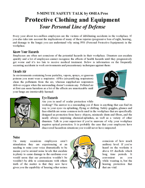 Fillable Online 32 Short Safety Talks: Topics & Ideas to Boost ...