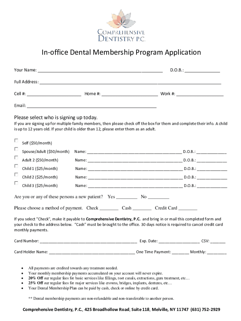 Fillable Online Patient Forms Crest Dental Fax Email Print - pdfFiller