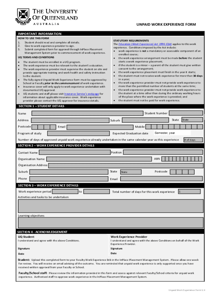 Fillable Online employability uq edu Should I list all of my work ...