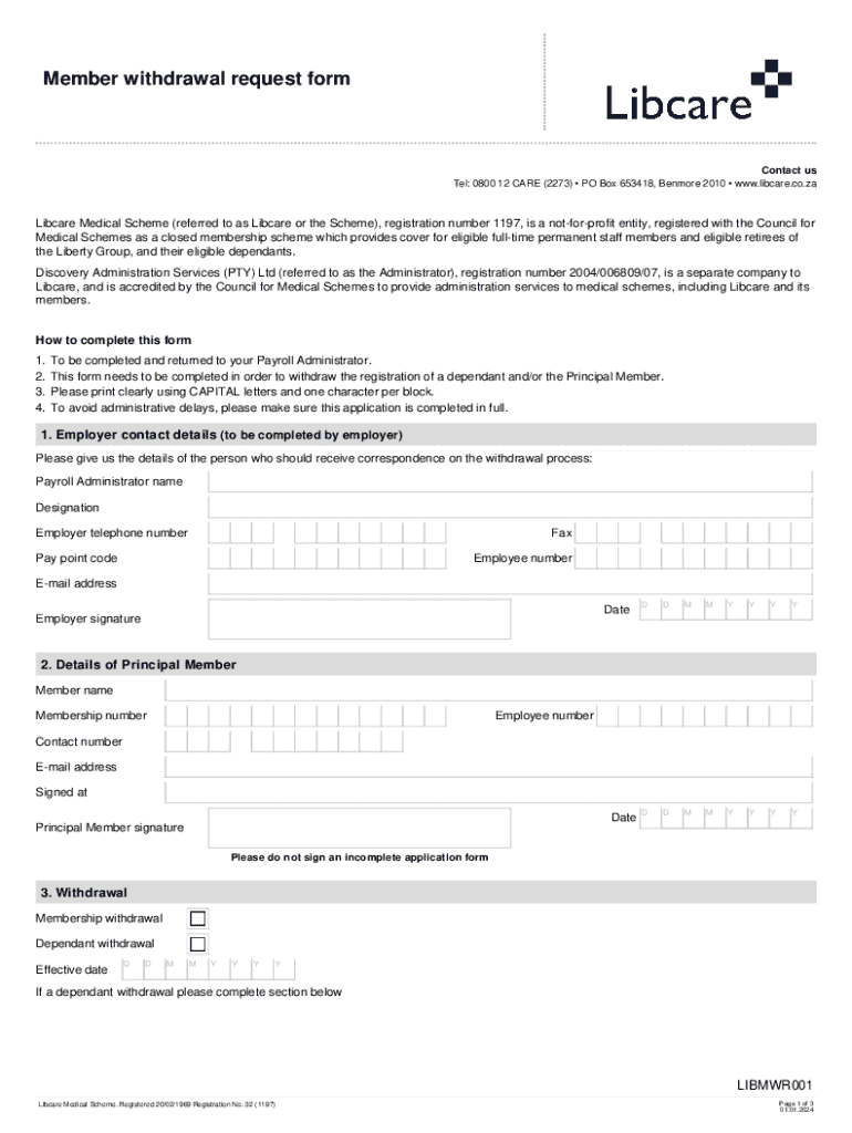 Fillable Online B v Libcare Medical Scheme- Claims paid after ...