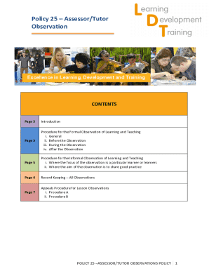 Fillable Online Observation Summary Form.docx Fax Email Print - pdfFiller