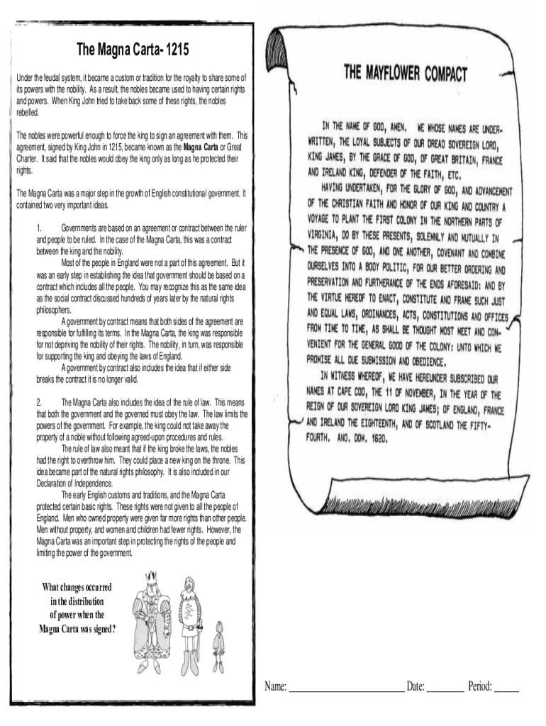 Fillable Online Why was the Magna Carta created by the citizens ... Fax ...