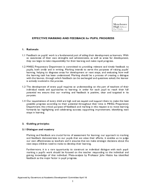 Fillable Online Marking and Feedback: Is Whole Class Feedback the ...