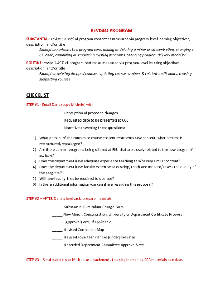 Fillable Online Degree Program Revision Template Fax Email Print - pdfFiller