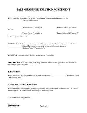 Fillable Online partnership-dissolution-agreement-template Fax Email ...