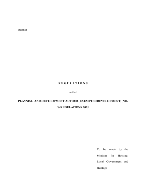 Fillable Online SEA of the Planning and Development Act 2000 (Exempted ...