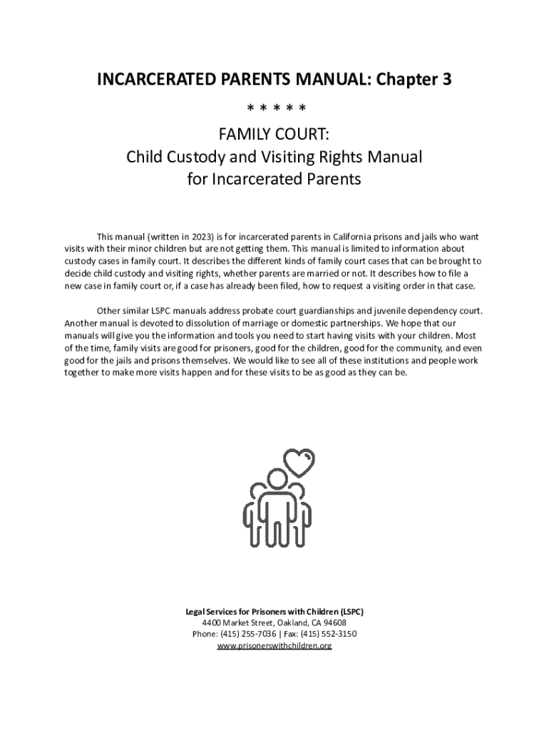 Fillable Online Child Custody and Visiting Rights Manual for ...