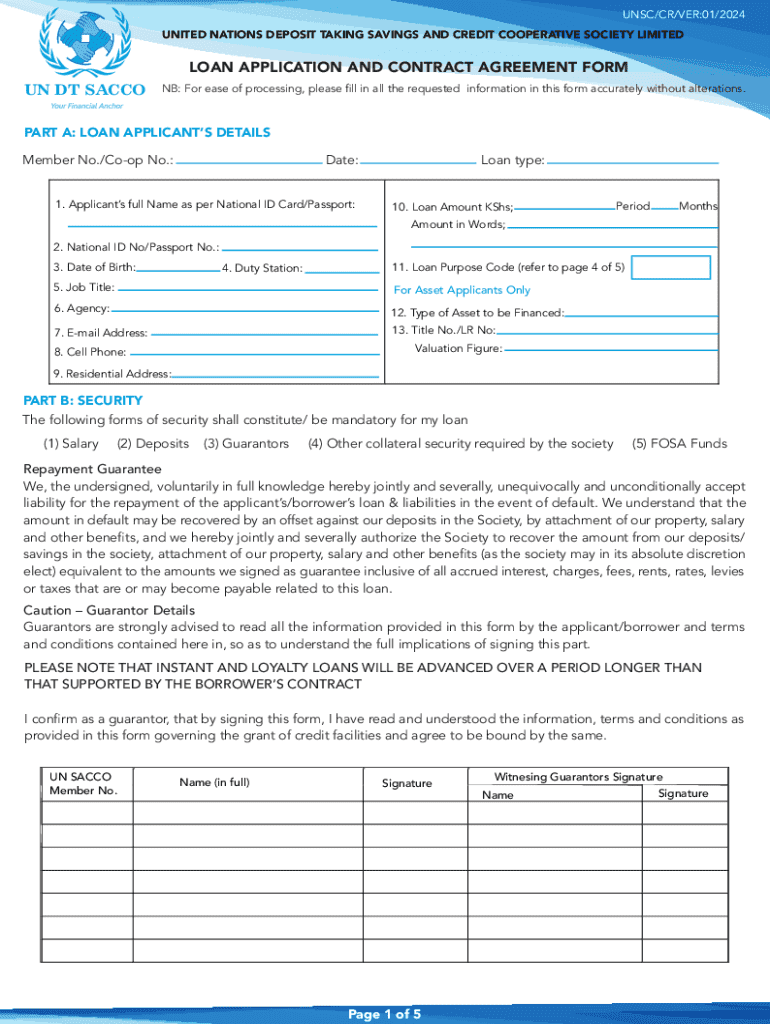 Fillable Online LOAN-APPLICATION-AND-CONTRACT-AGREEMENT-FORM-2024 Fax Email Print - pdfFiller
