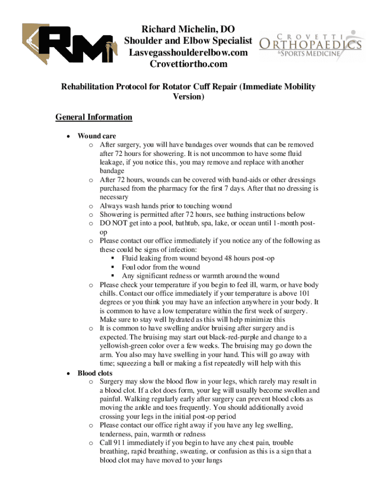 Fillable Online Rehabilitation Protocol After Arthroscopic Rotator Cuff ...