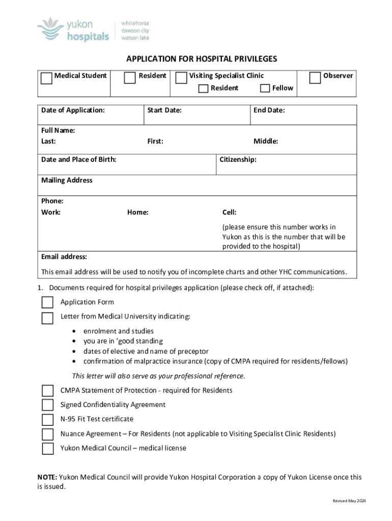 Fillable Online Resident Tips: Applying for Hospital Staff Privileges Fax Email Print - pdfFiller