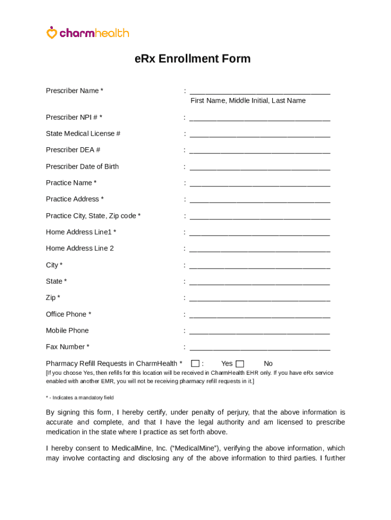 Fillable Online CharmHealth EHR - Electronic Prior Authorization (EPA ...