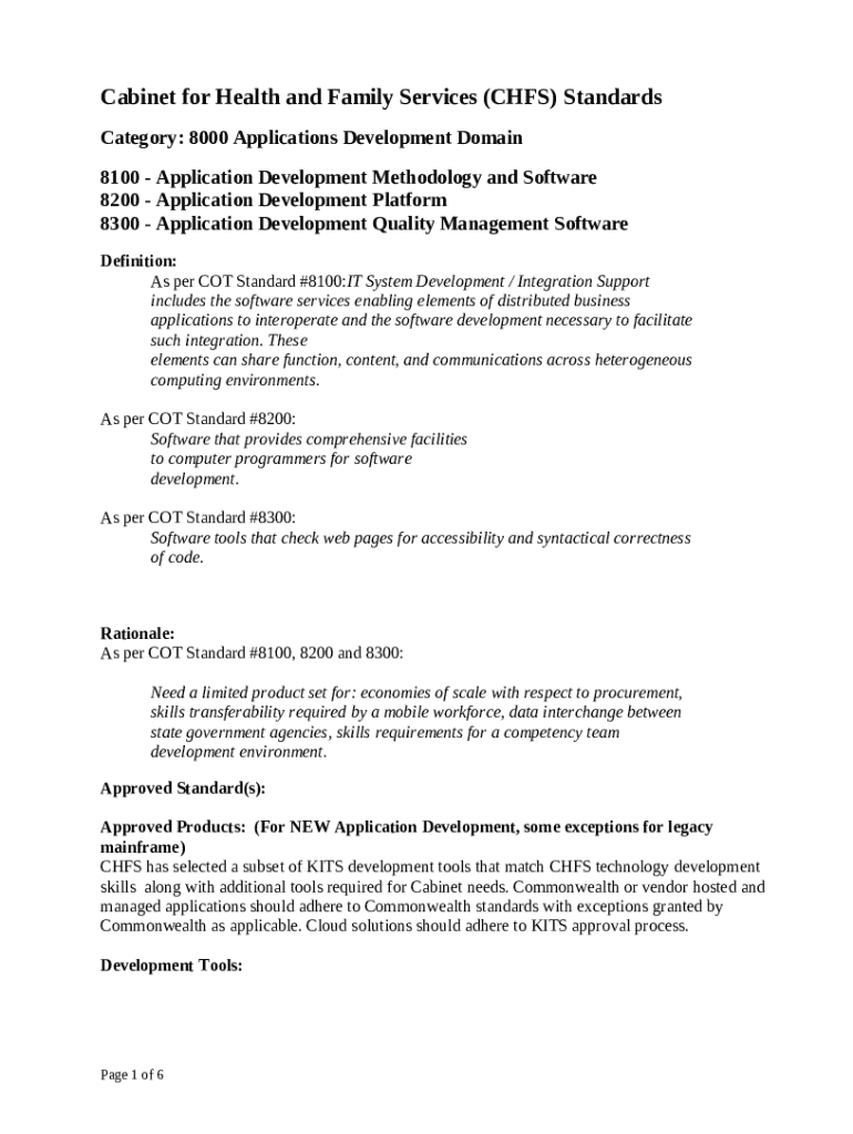 CHFS IT Standards - Cabinet for Health and Family Services Doc Template ...