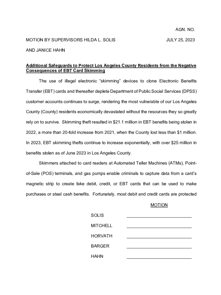 Fillable Online file lacounty Supervisors pass motion to raise ...