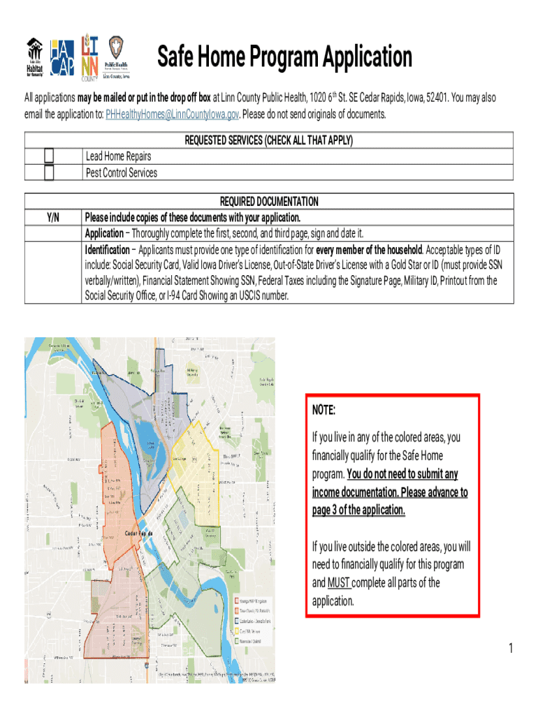Fillable Online Safe Home Program Application Fax Email Print - pdfFiller