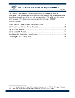 Fillable Online DEOCS Portal: How to Use the Registration Portal Fax ...