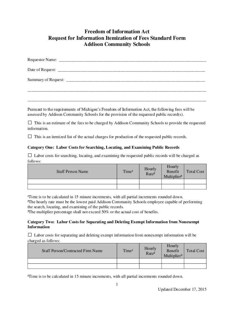 Fillable Online Freedom of Information Act Request for ... Fax Email ...