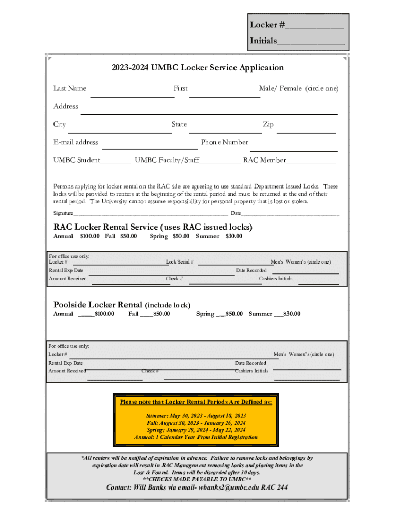 Fillable Online Commuter Lounge/ Lockers - Off-Campus Student Services ...