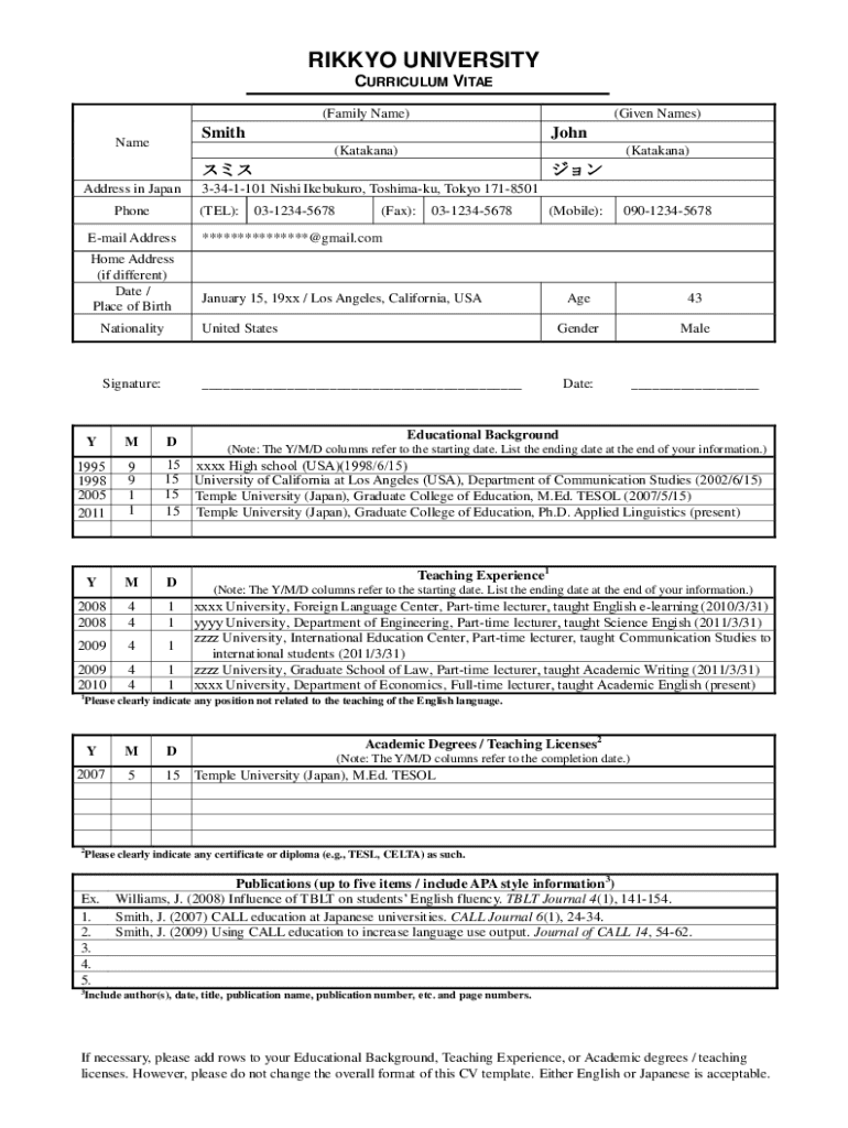 Fillable Online english rikkyo ac Rikkyo University, Institute of Theoretical Physics Fax Email ...