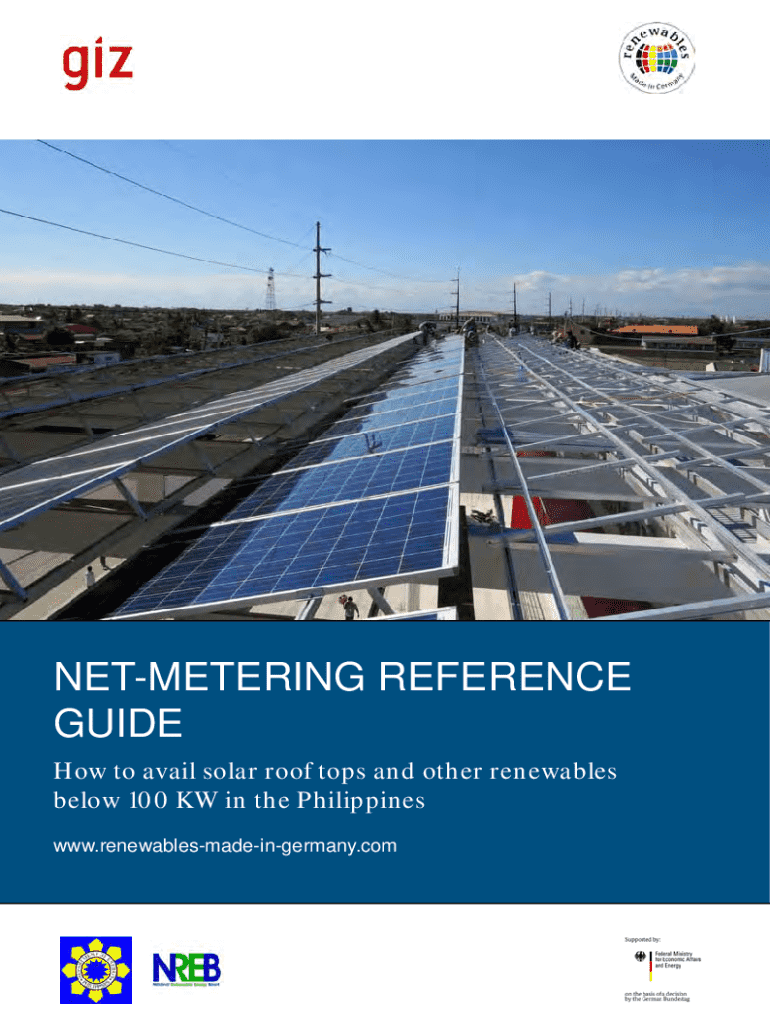 Fillable Online Net-Metering Reference Guide: How to Avail of Solar Roof ... Fax Email Print ...