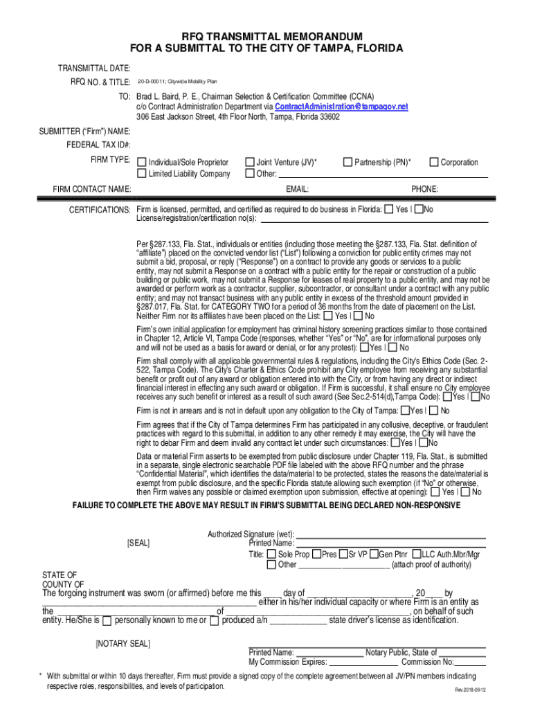 Fillable Online 20-D-00011; Citywide Mobility Plan Fax Email Print - pdfFiller