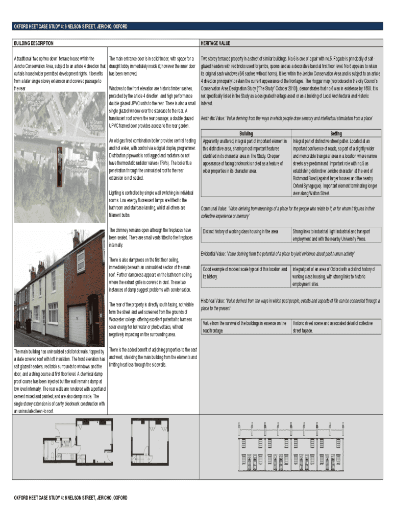 Fillable Online 203Oxford City Council HEET - Case Study 4 No. 6 Nelson ...