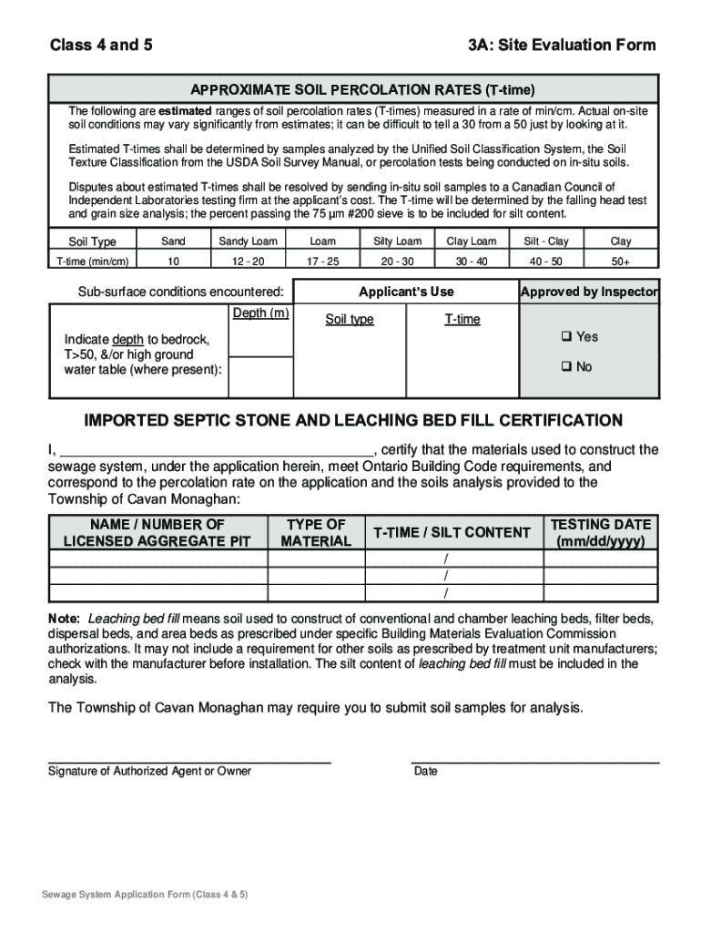 Fillable Online CM-Class-4-5-Sewage-System-Application- ... Fax Email Print - pdfFiller