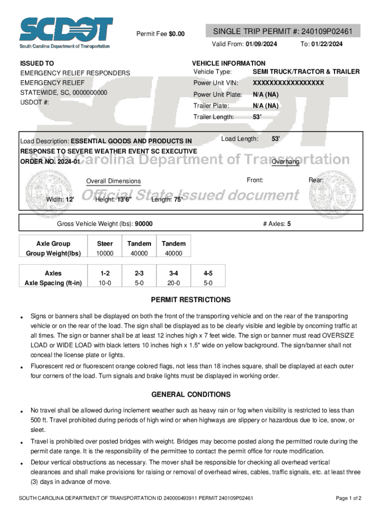 Fillable Online Oversize/Overweight Permits Contact Form Fax Email ...