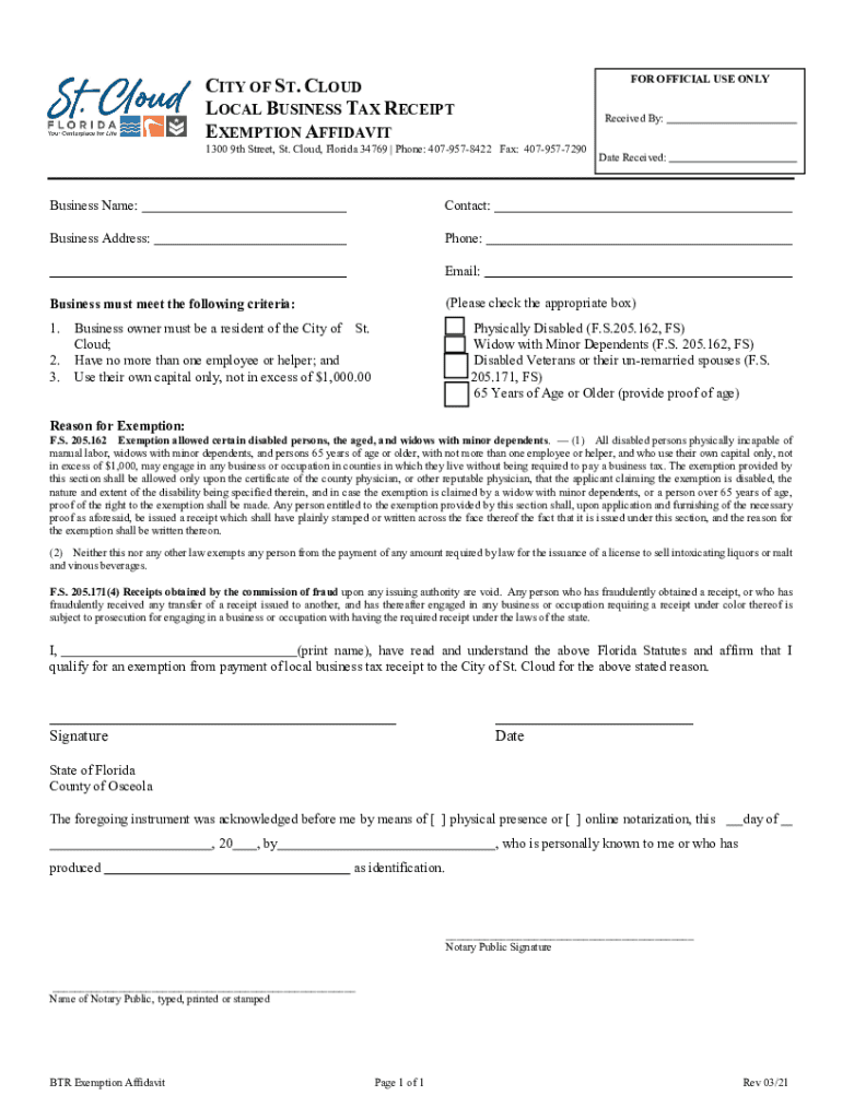 Fillable Online Commercial Business Tax Receipt & Certificate of Use ...