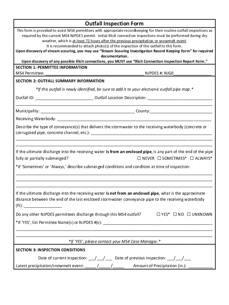 Fillable Online Stream Scouring Investigation Recordkeeping Form Fax ...