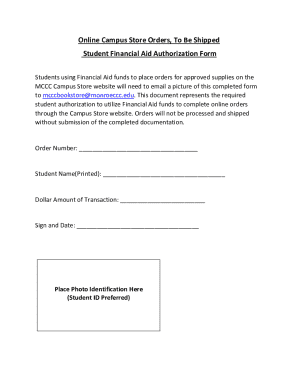 Fillable Online Online Campus Store Orders Form Fax Email Print - pdfFiller