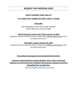 Fillable Online request for proposal (rfp) - erate funding year 2024-25 ...