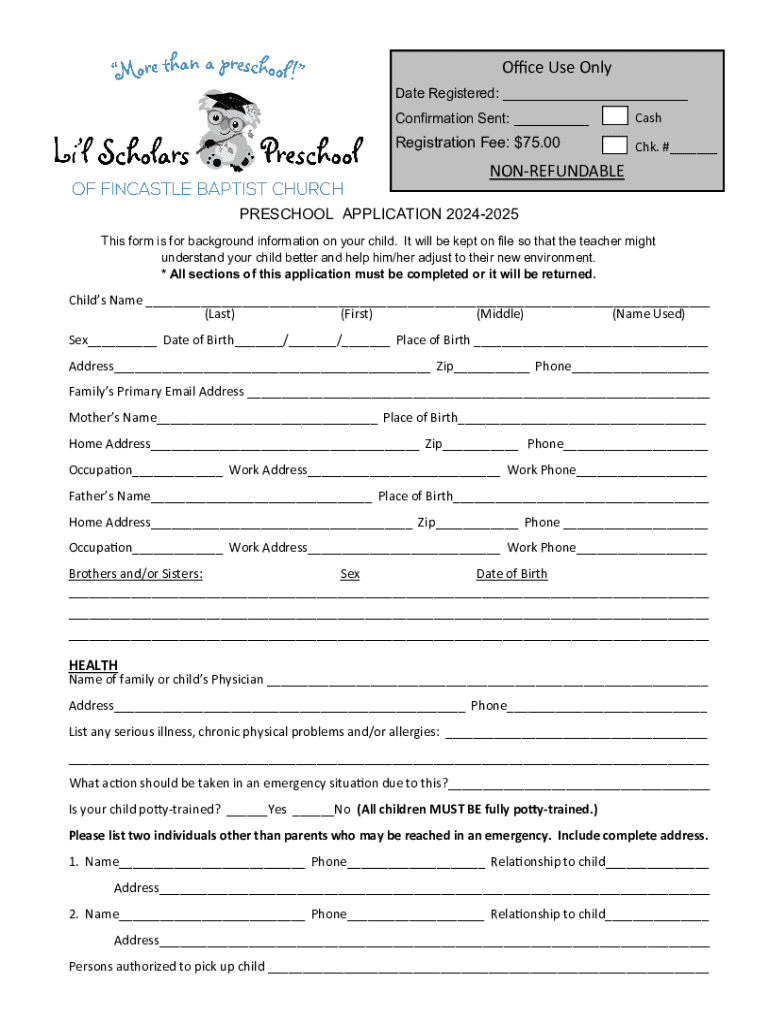 Fillable Online Office Use Only NON-REFUNDABLE Fax Email Print - pdfFiller