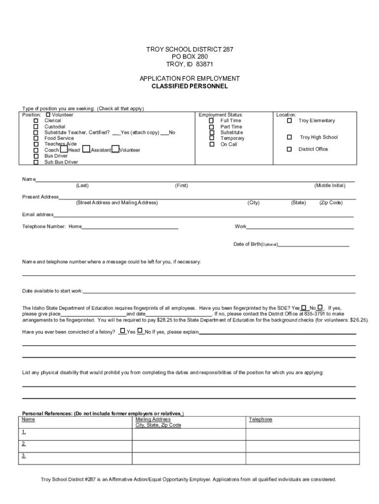 Fillable Online Type of position you are seeking: (Check all that apply) Fax Email Print - pdfFiller