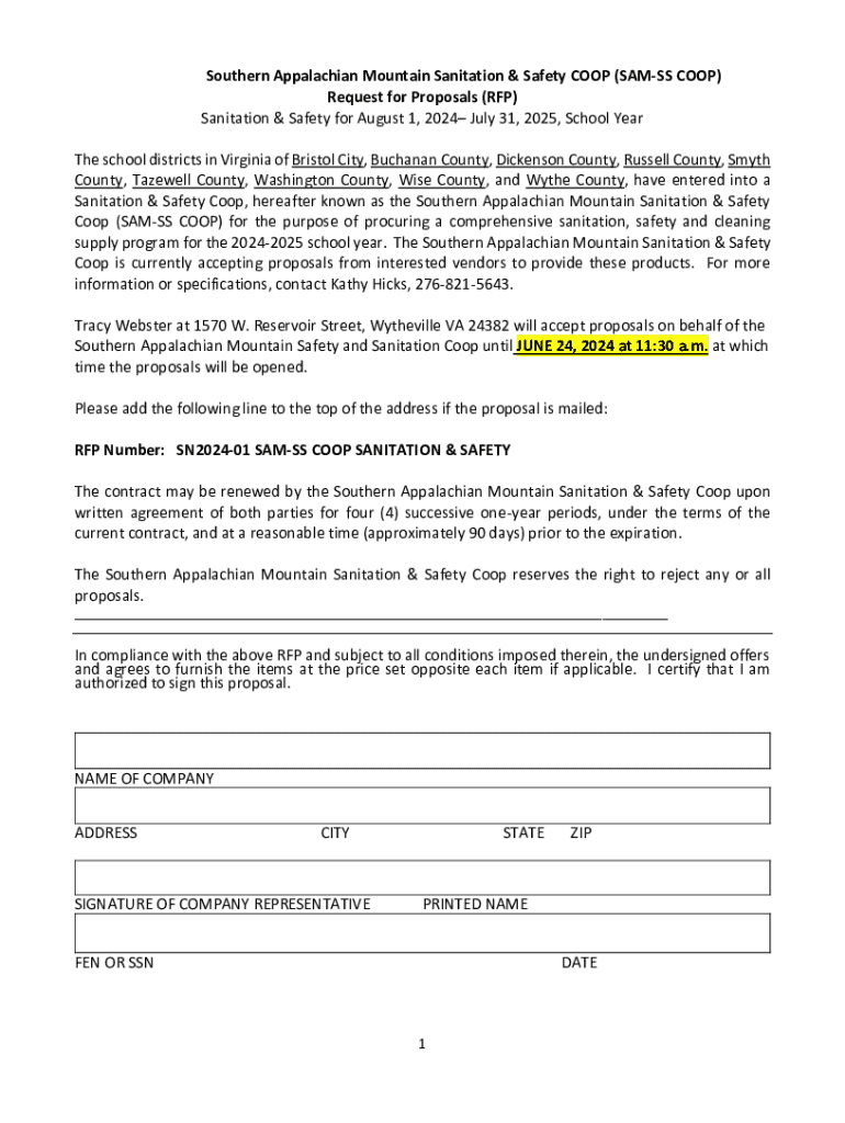 Fillable Online 1 NOTICE Changes to the Request for Proposal (RFP ...