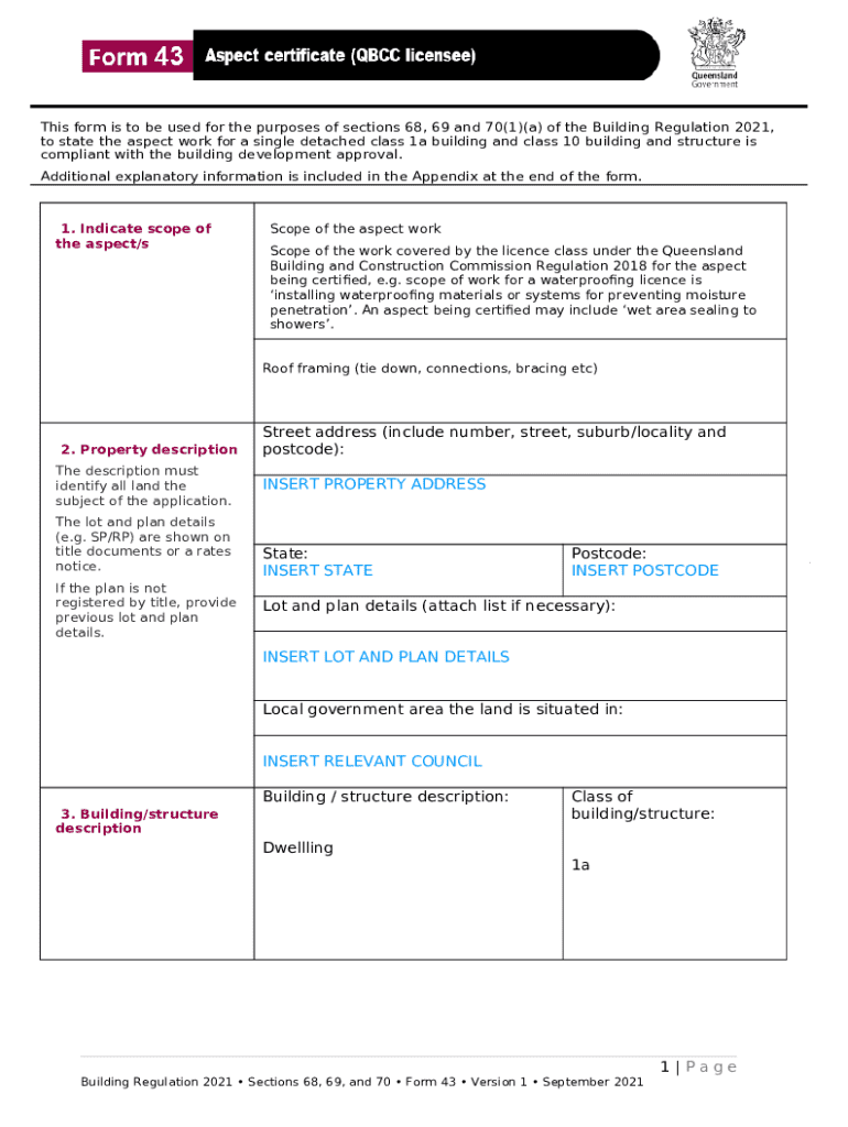 30 QBCC licensee aspect certificate for accepted ... Doc Template ...