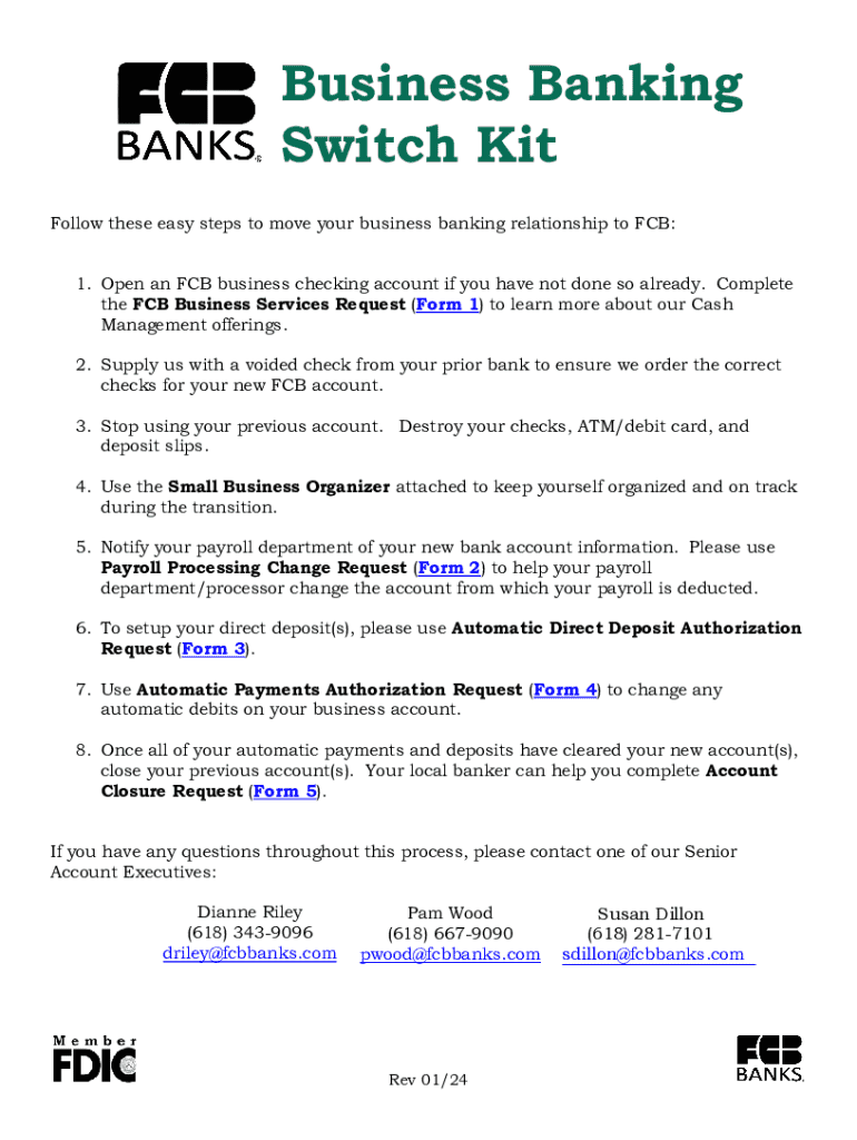 Fillable Online How to Change Business Bank Accounts: Steps and FAQ Fax ...