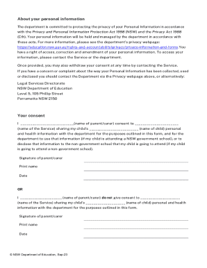 Fillable Online Transition to School Digital Statement - Form Fax Email ...
