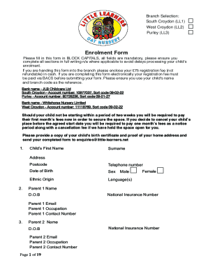 Fillable Online Please fill in this form in BLOCK CAPITALS, all fields are mandatory, please ...